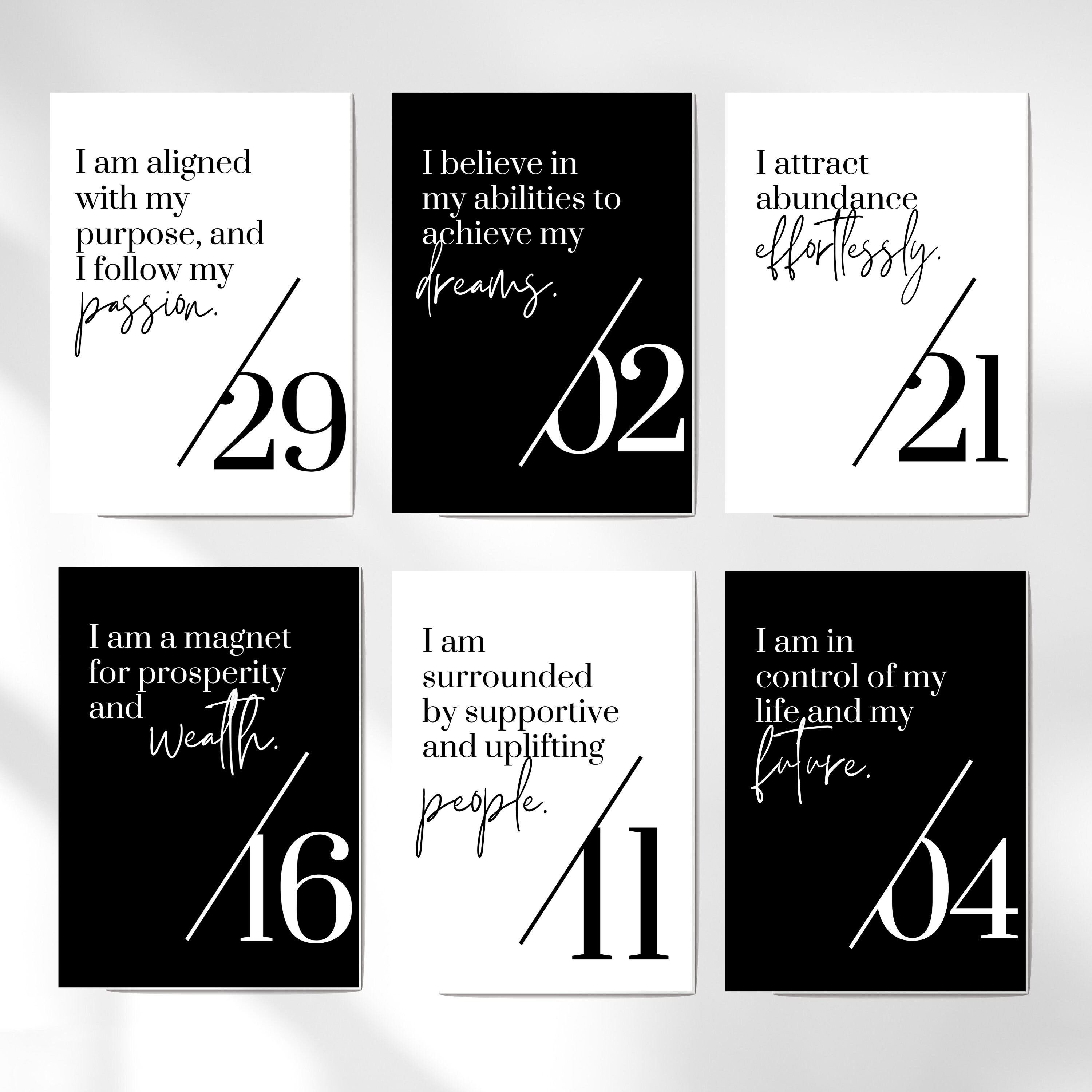 Affirmation Cards Printable Positive Digital Affirmation Cards I Am