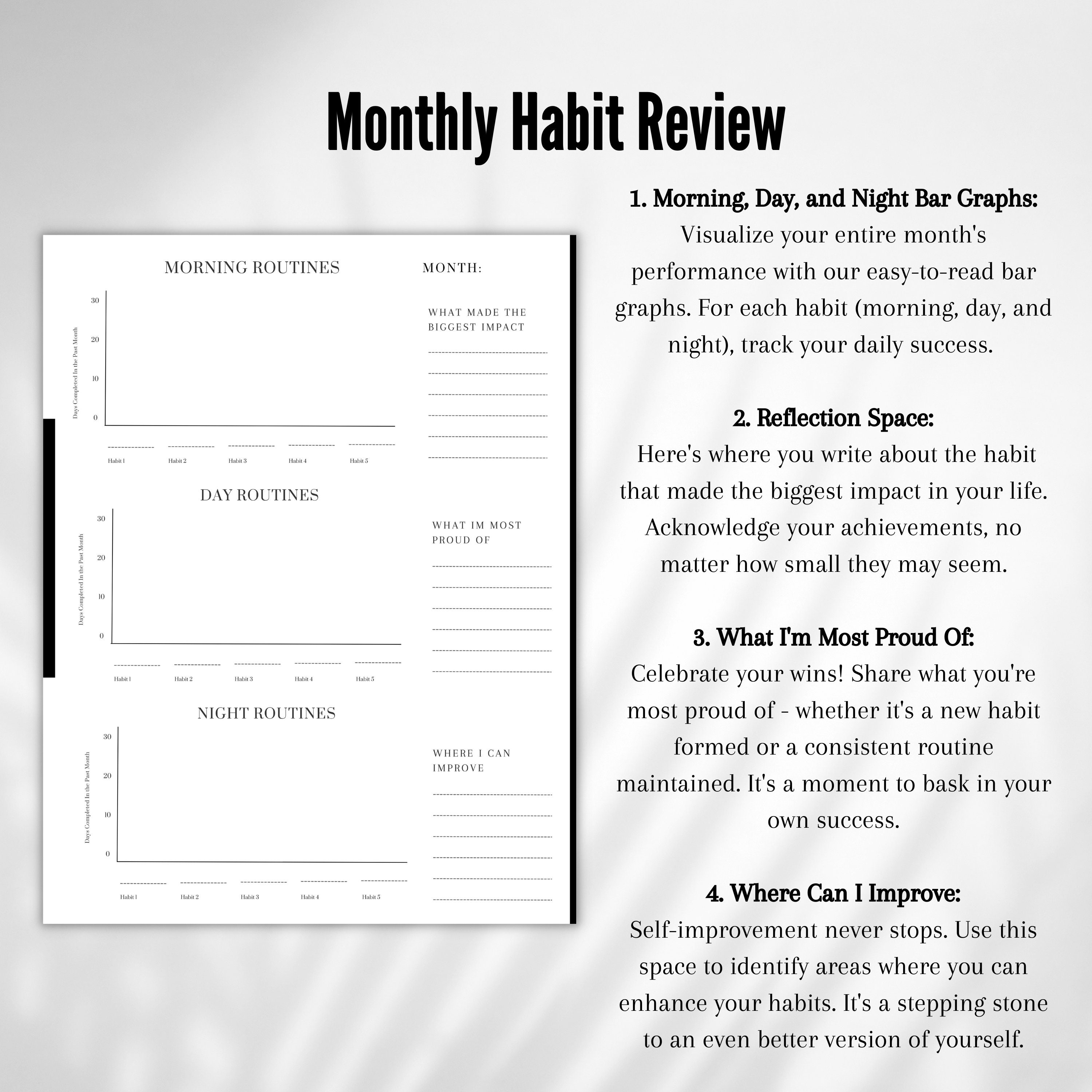 Habit Tracker Printable PDF Tracker for Creating Your Dream Life Daily ...