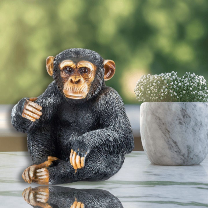 Unique Modern Black Colored Monkey Statue,cute Animal Sculpture ...
