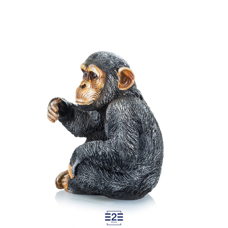 Unique Modern Black Colored Monkey Statue,cute Animal Sculpture ...