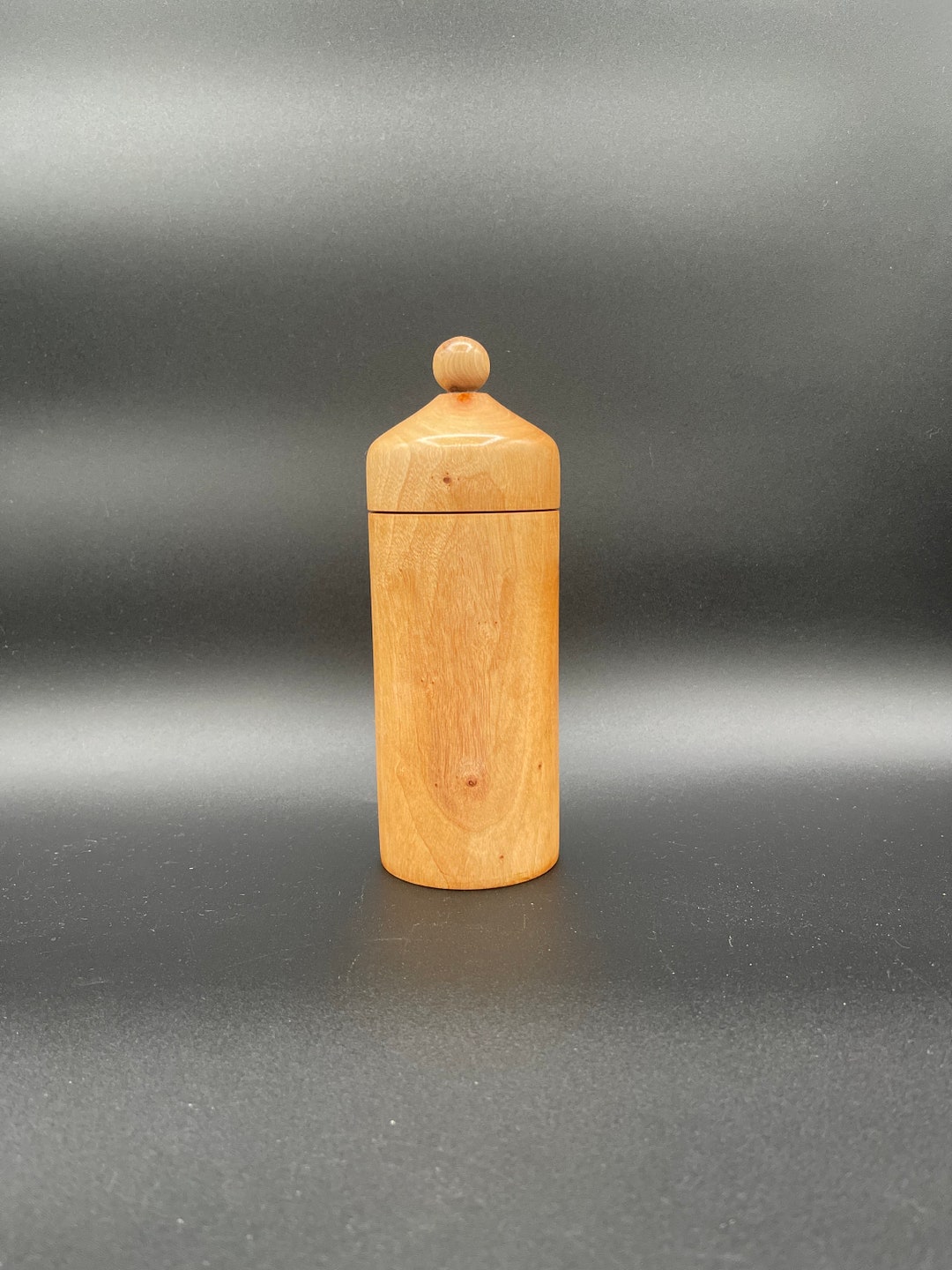 Wood Box Lucky Penny Box Reclaimed Wood Cylindrical Box - Etsy