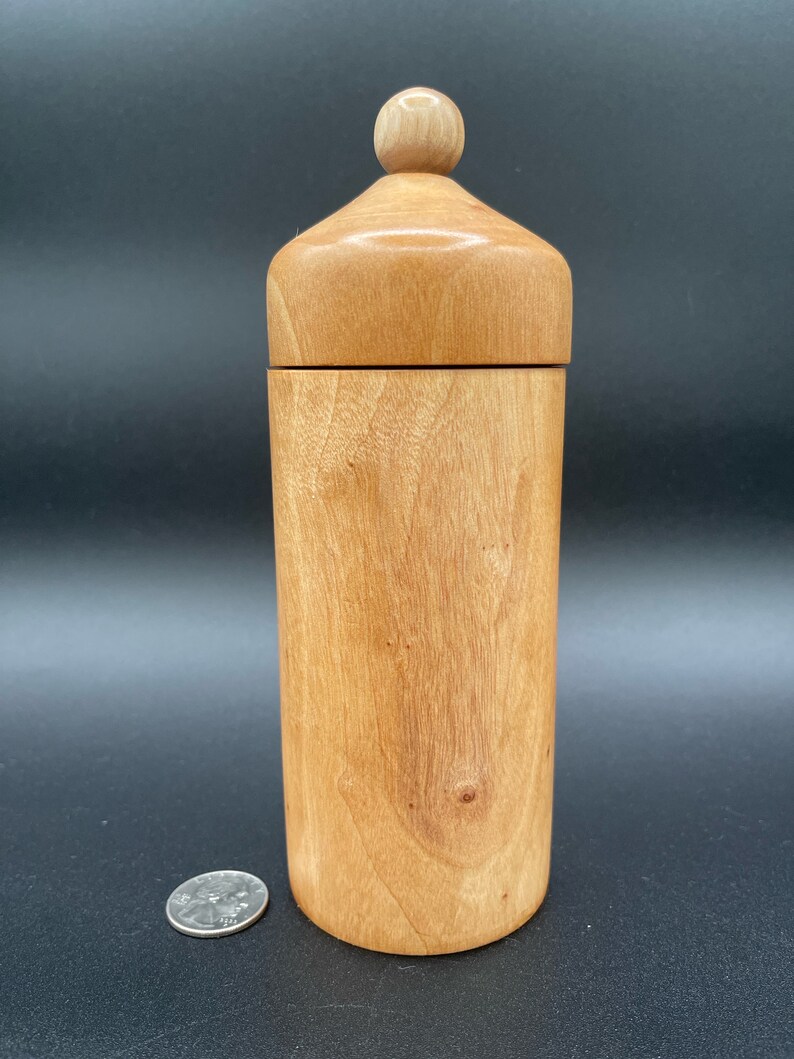 Wood Box Lucky Penny Box Reclaimed Wood Cylindrical Box - Etsy