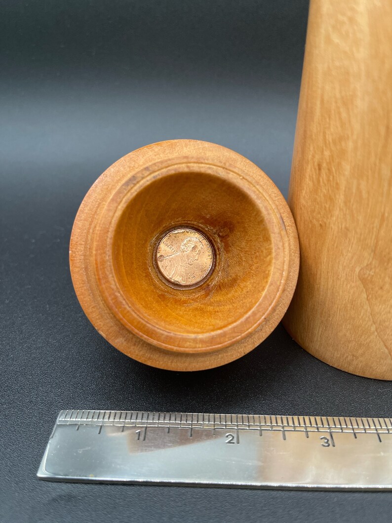 Wood Box Lucky Penny Box Reclaimed Wood Cylindrical Box - Etsy