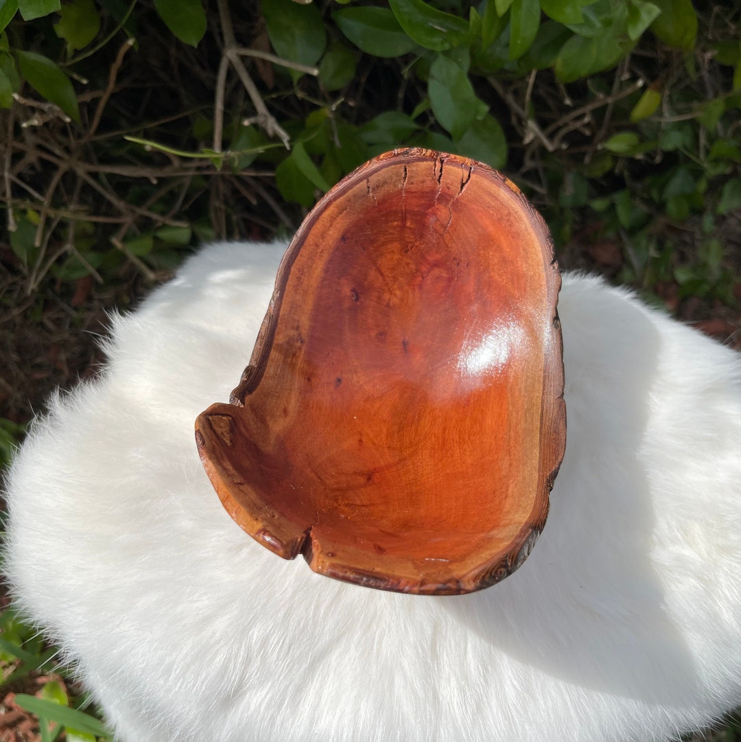 Live Edge Wood Trinket Dish, Oblong Shaped Live Edge Dish, Live Edge ...