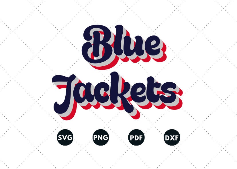 Blue Jackets Svg, Blue Jackets Template, Blue Jackets Stencil, Hockey ...