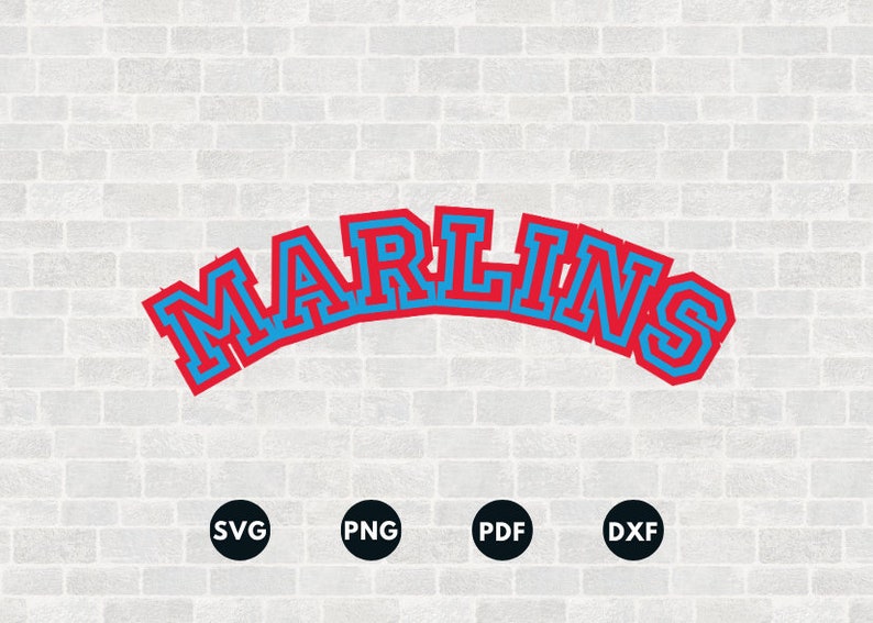 Marlins Svg, Marlins Template, Marlins Stencil, Baseball Gifts, Sticker ...