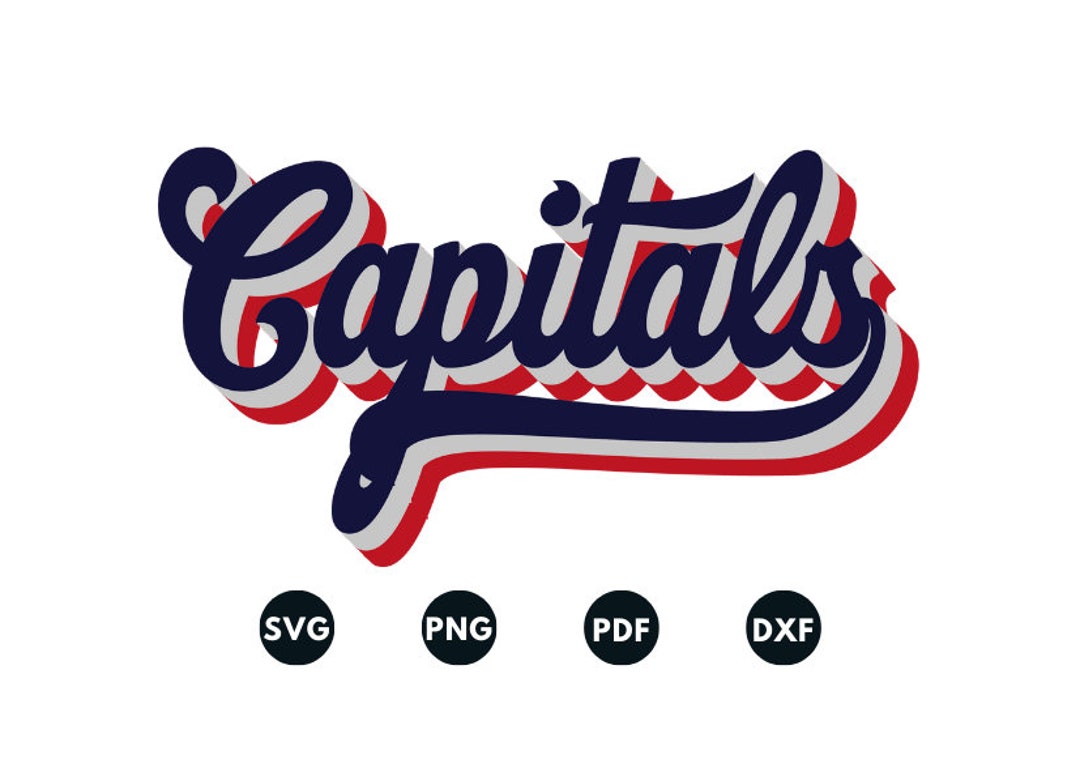 Capitals Svg,capitals Template, Capitals Stencil, Hockey Gifts, Sticker ...