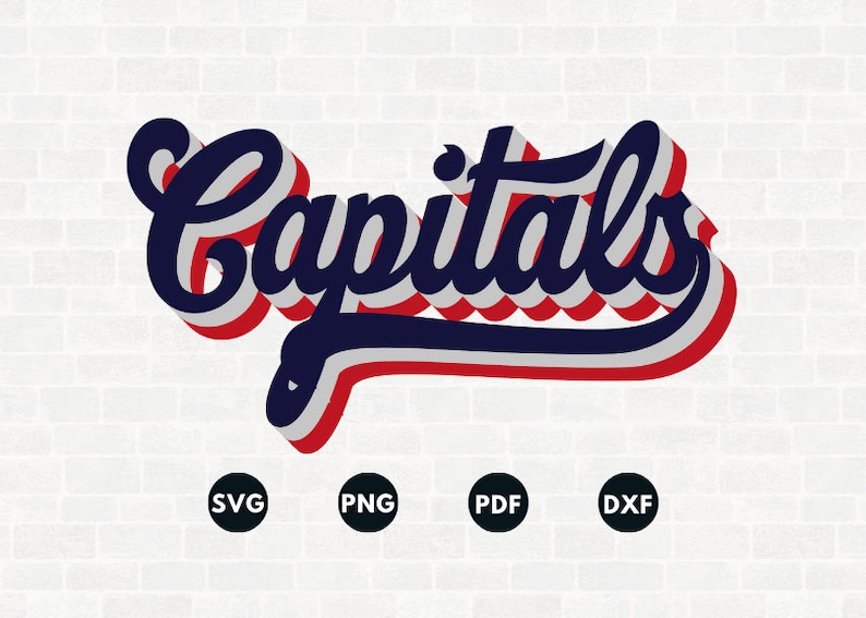 Capitals Svg,capitals Template, Capitals Stencil, Hockey Gifts, Sticker ...