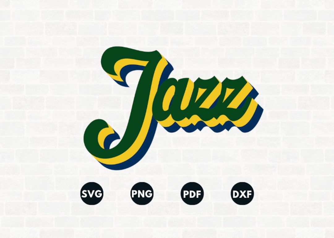 Jazz Svg, Jazz Template, Jazz Stencil, Basketball Gifts, Digital Sport ...