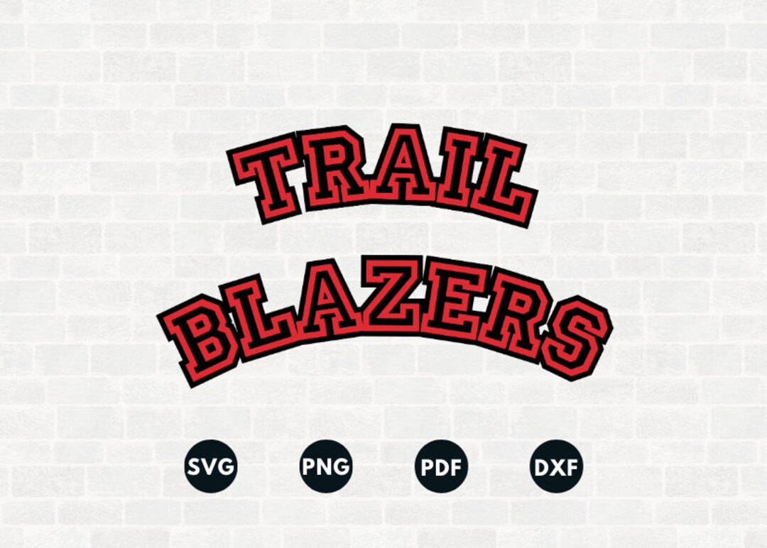 Trail Blazers Svg, Trail Blazers Template, Trail Blazers Stencil ...
