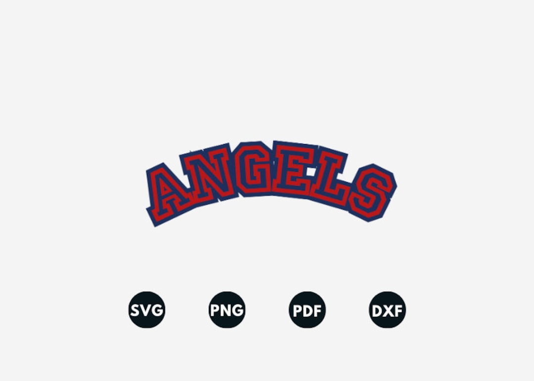 Angels Svg, Angels Template, Angels Stencil, Baseball Gifts, Sticker ...