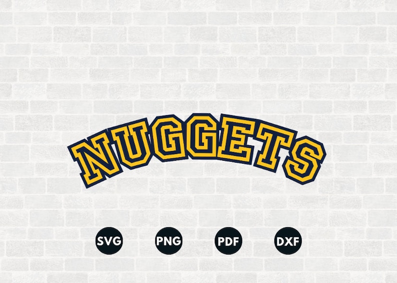 Nuggets Svg, Nuggets Template, Nuggets Stencil, Basketball Gifts ...