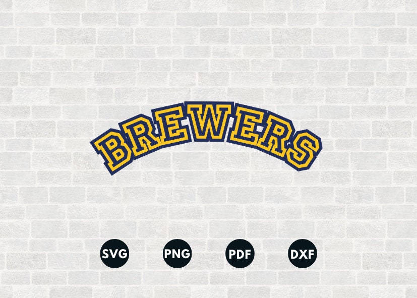 Brewers Svg, Brewers Template, Brewers Stencil, Baseball Gifts, Sticker ...