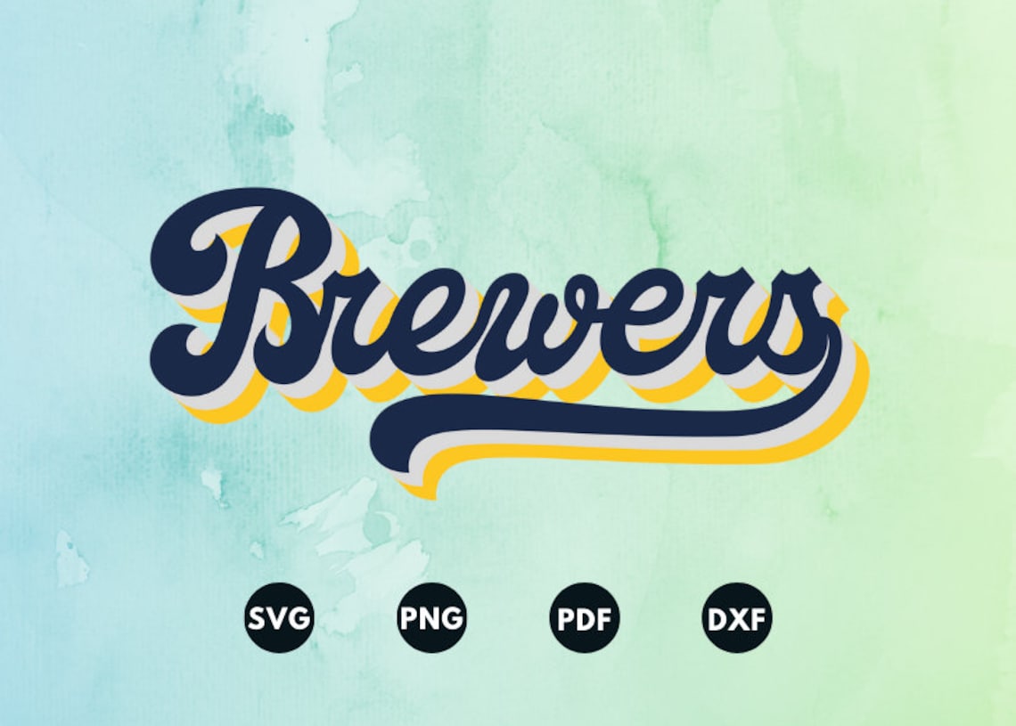 Brewers Svg, Brewers Template, Brewers Stencil, Baseball Gifts, Sticker ...