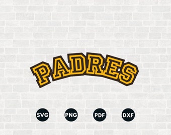 Padres Svg, Padres Template, Padres Stencil, Baseball Gifts, Sticker ...