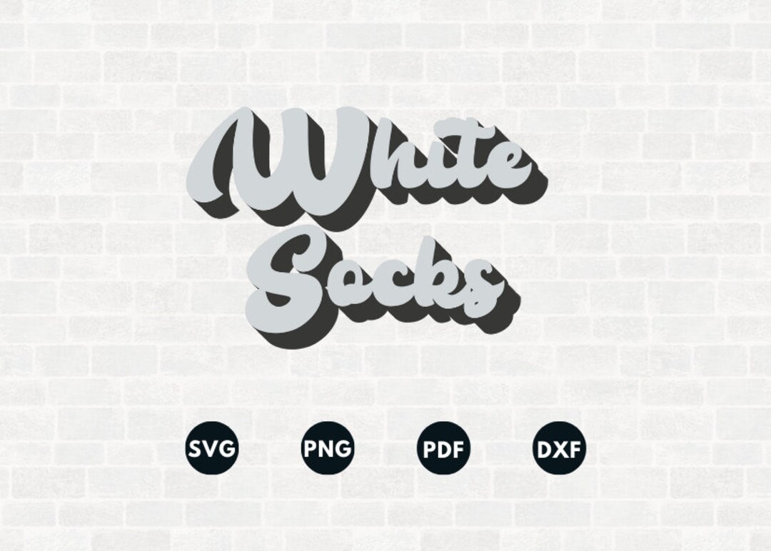 White Socks Svg, White Socks Template, White Socks Stencil, Baseball ...