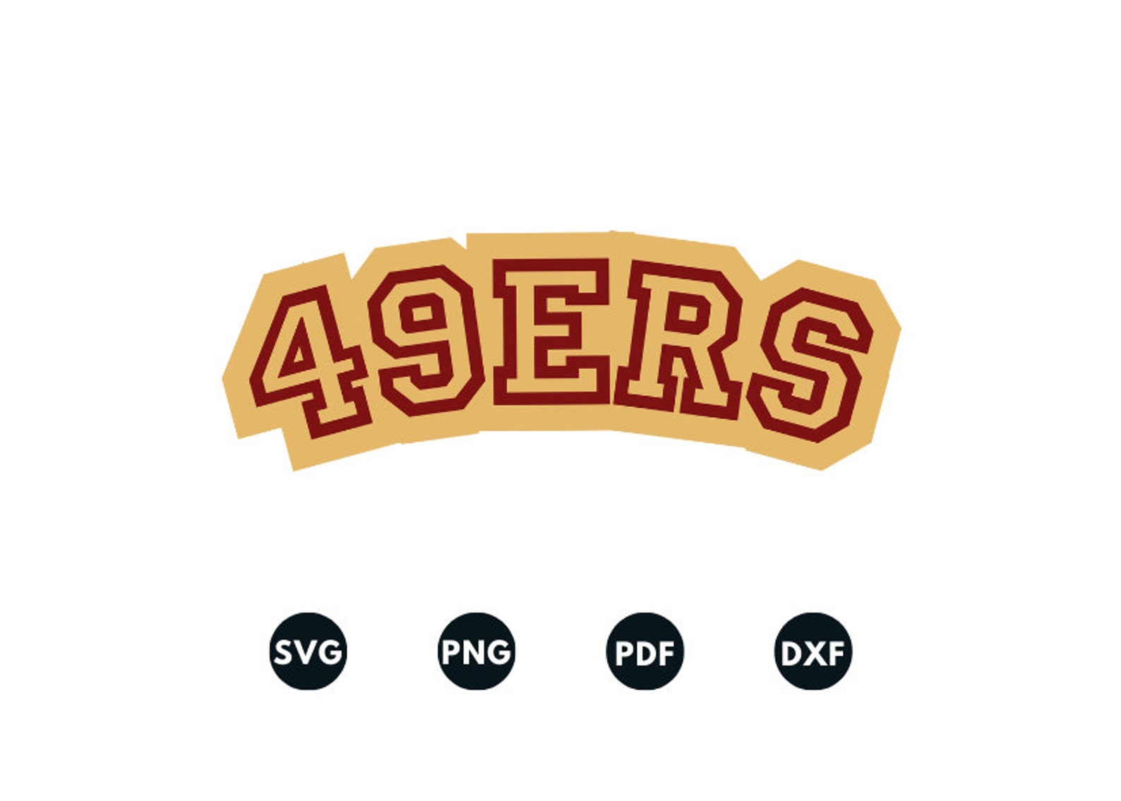 49ers Svg, 49ers Template, 49ers Stencil, Football Gifts, Sticker Svg ...