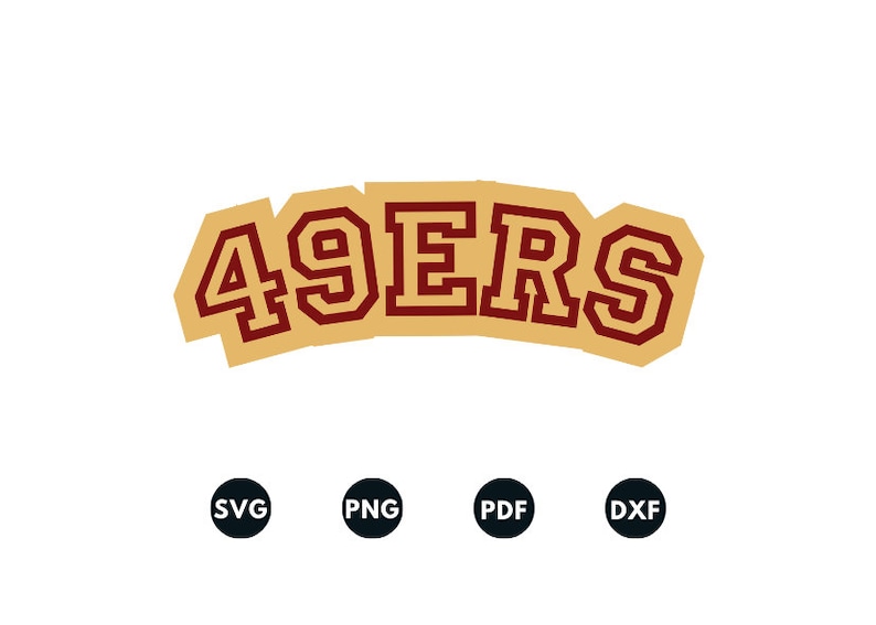 49ers Svg, 49ers Template, 49ers Stencil, Football Gifts, Sticker Svg ...