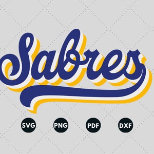 Sabres Svg, Sabres Template, Sabres Stencil, Hockey Gifts, Sticker Svg ...