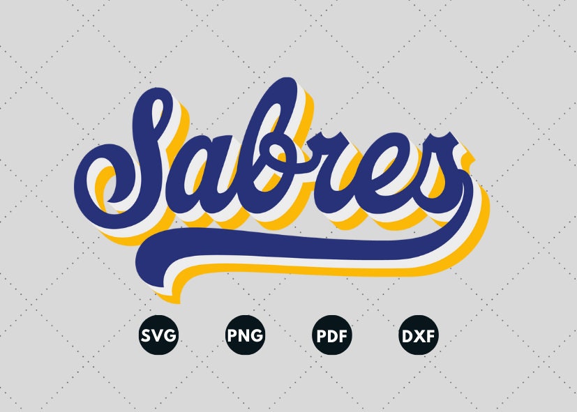 Sabres Svg, Sabres Template, Sabres Stencil, Hockey Gifts, Sticker Svg ...