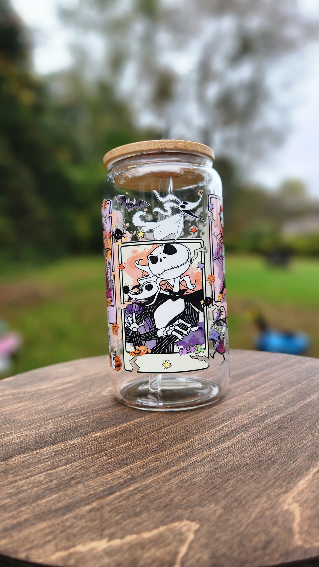 Skeleton ,doll, and Boogie Glass Cup - Etsy