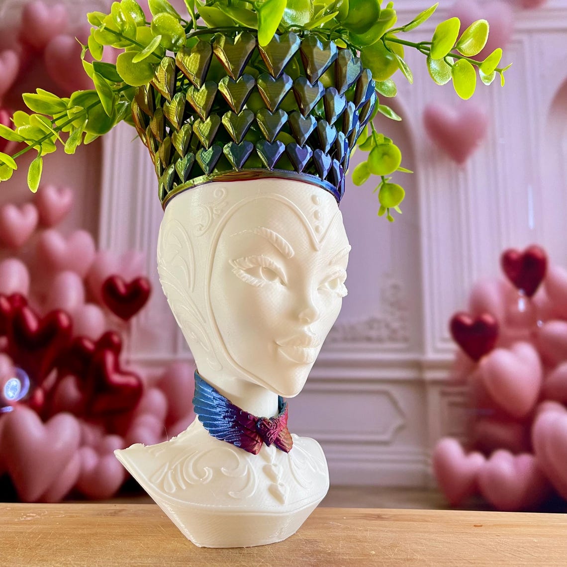 Queen of Hearts Bust Planter -3d Printable Flower Pot -stl File - Etsy