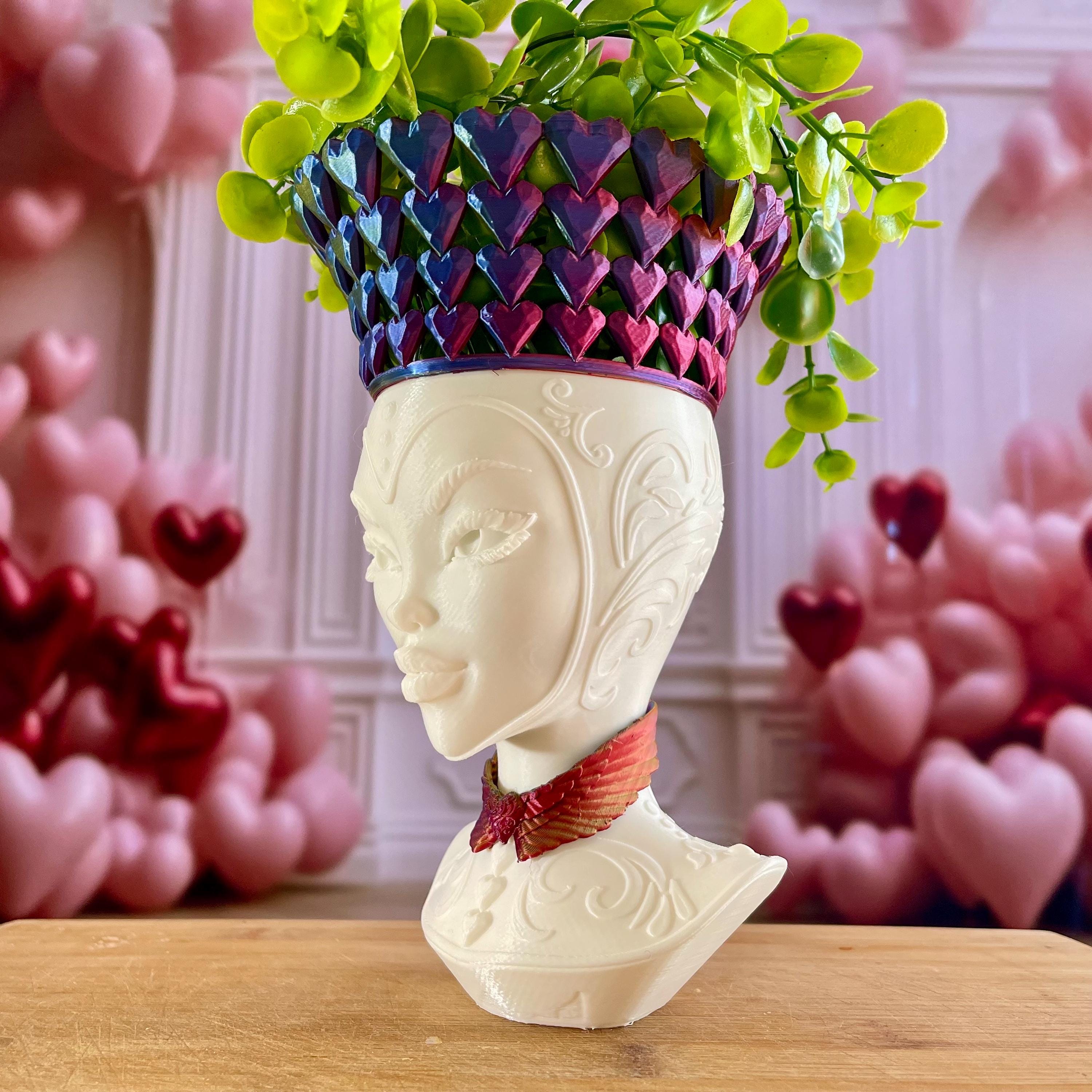 Queen of Hearts Bust Planter -3d Printable Flower Pot -stl File - Etsy