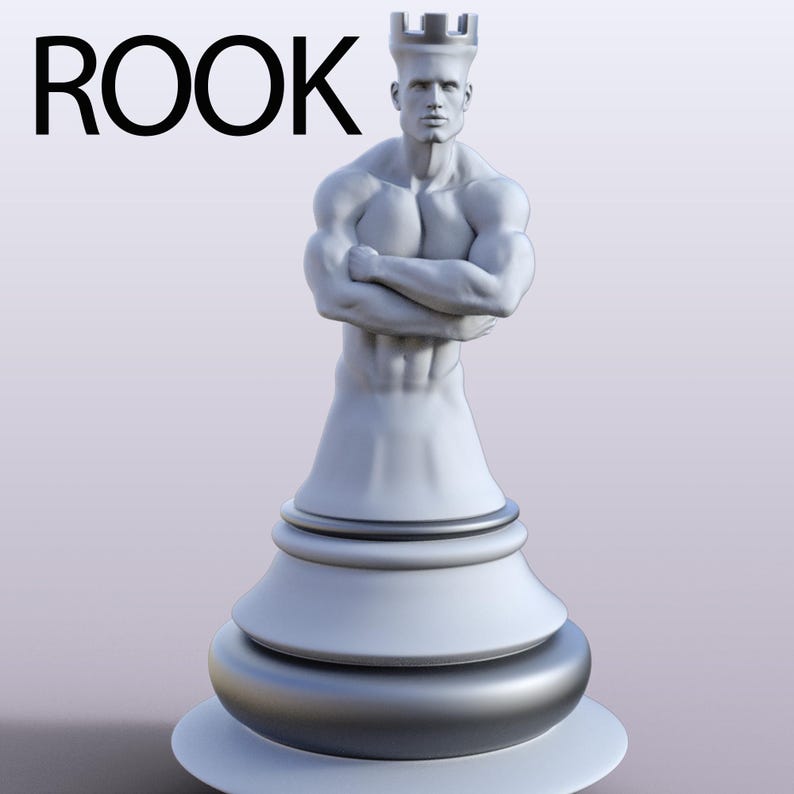 Chess Set 3d Print Ready-stl Files-obj Files - Etsy