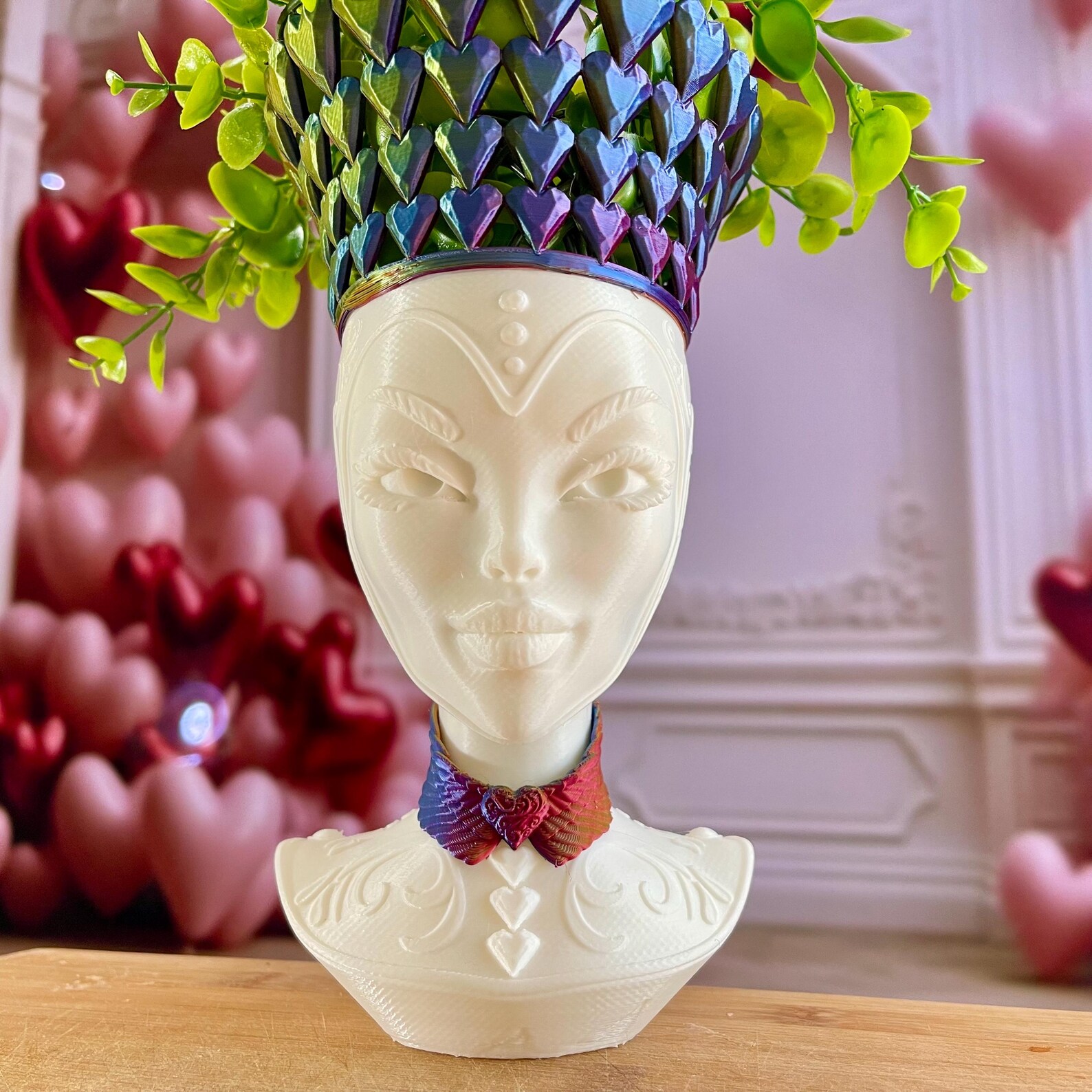 Queen of Hearts Bust Planter -3d Printable Flower Pot -stl File - Etsy