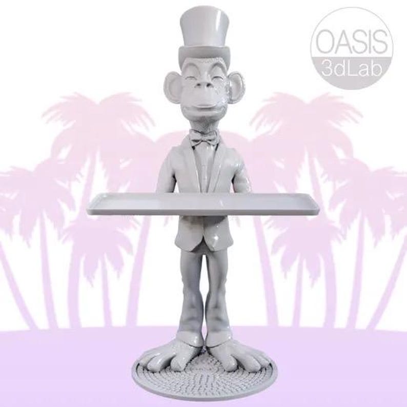 Monkey Butler Tray -stl File-for 3d Print - Etsy