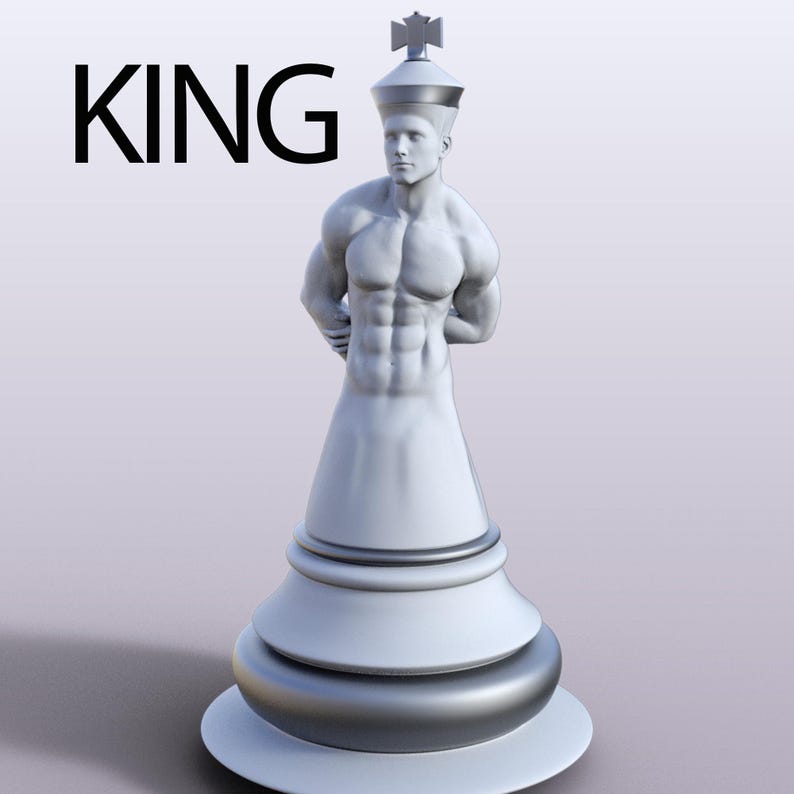 Chess Set 3d Print Ready-stl Files-obj Files - Etsy
