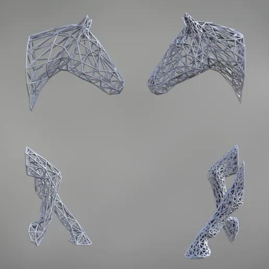 Horse Wireframe Wall Mount - for 3d Print -stl File - Etsy