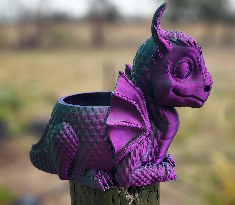Dragon Planter 3d Printable Flower Pot Stl File Etsy