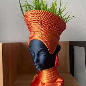 Africa Queen Bust Planter -3d Printable Flower Pot -stl File - Etsy