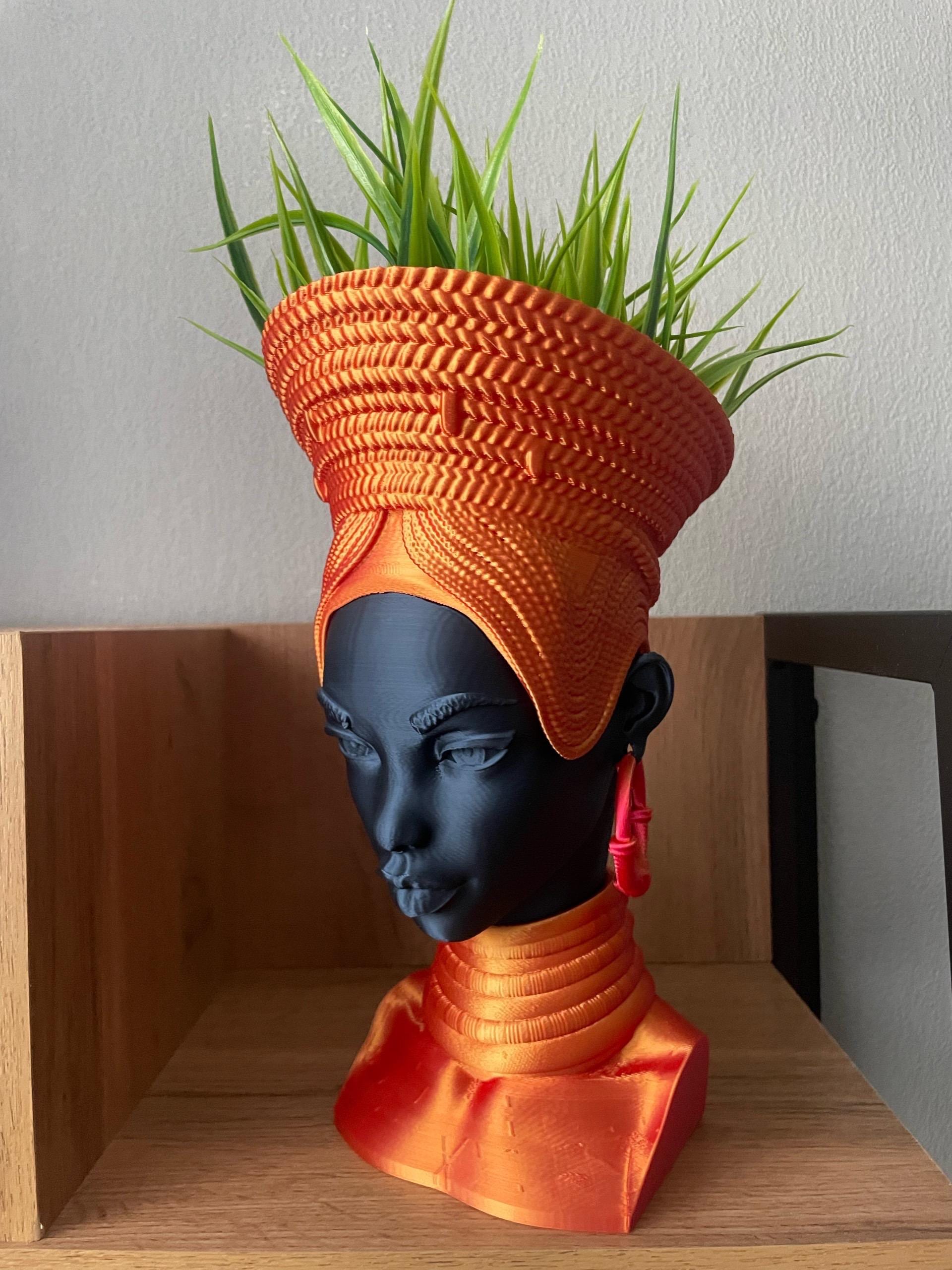 Africa Queen Bust Planter -3d Printable Flower Pot -stl File - Etsy