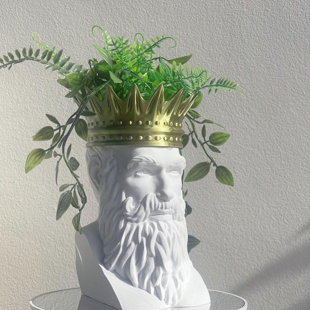 King Bust Planter-for 3d Print -stl File-no Supports - Etsy