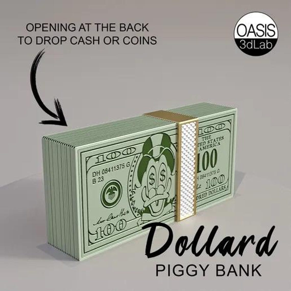 Dollard Bank-money Box -stl File-for 3d Print - Etsy
