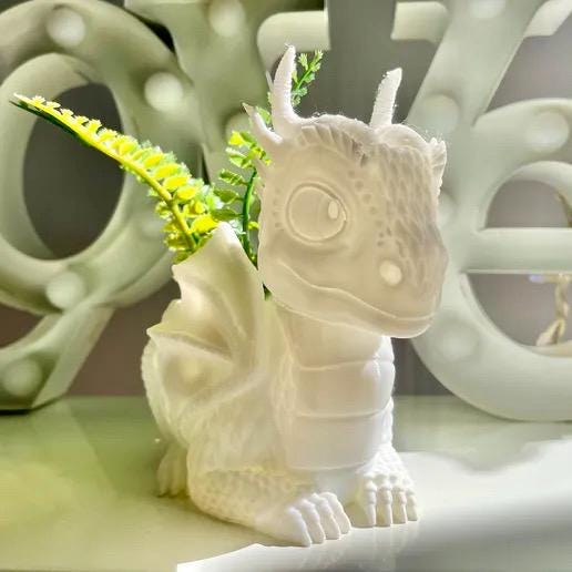 Dragon Planter -3d Printable Flower Pot -stl File - Etsy