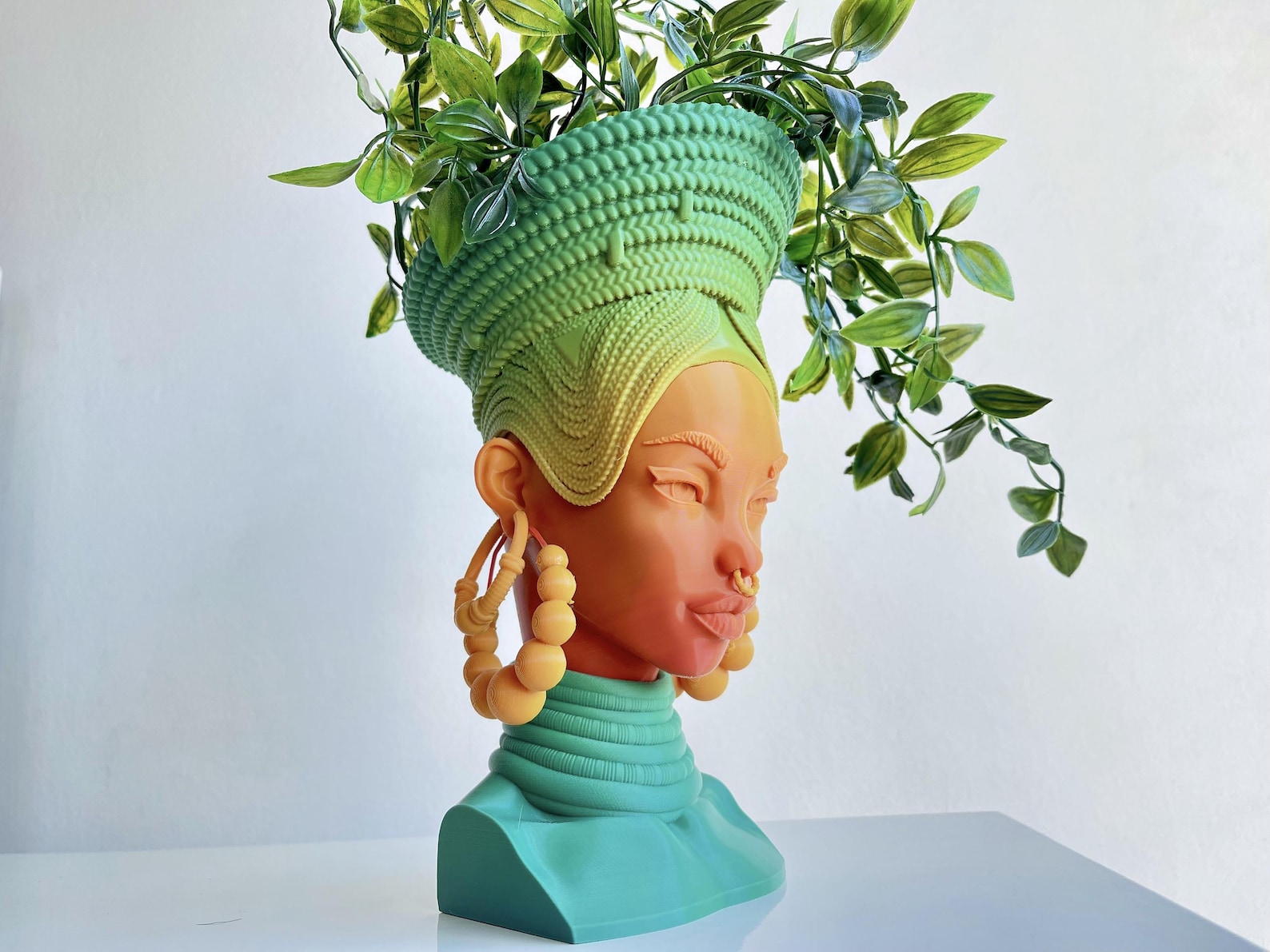 Africa Queen Bust Planter -3d Printable Flower Pot -stl File - Etsy