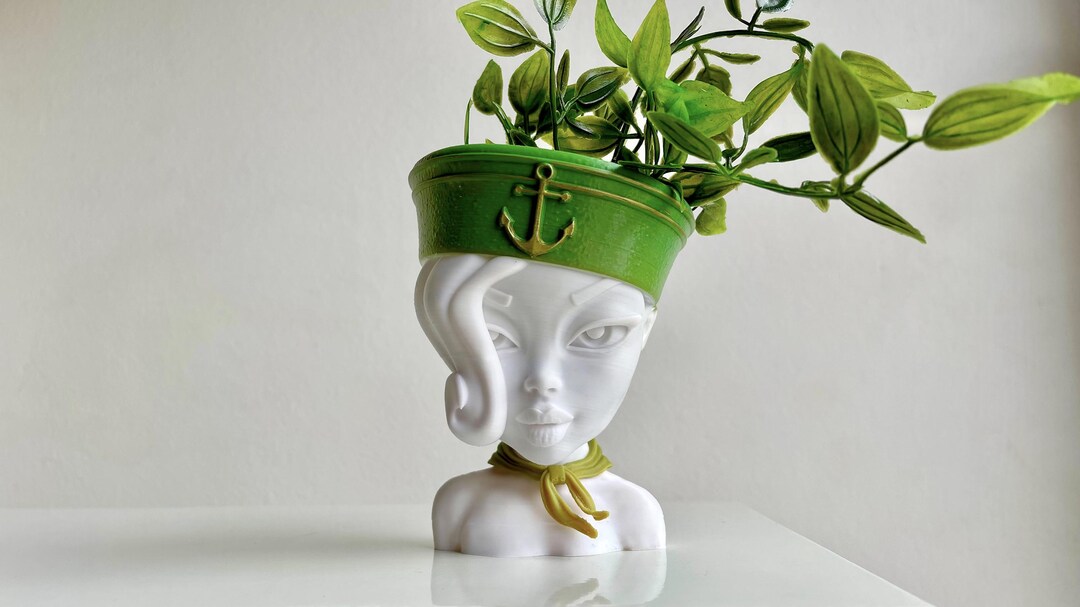 She Sailor Bust Planter -3d Printable Flower Pot -stl File - Etsy