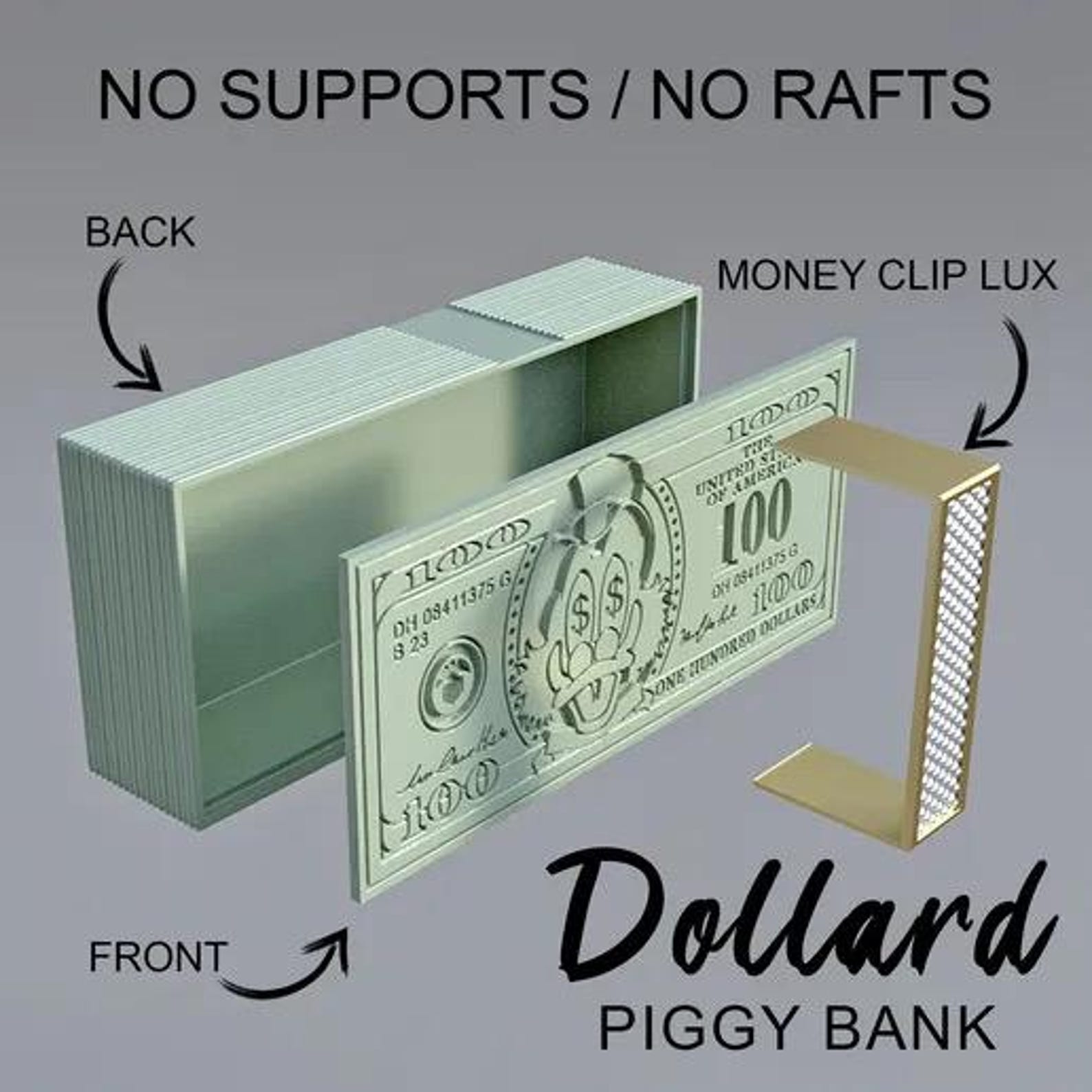 Dollard Bank-money Box -stl File-for 3d Print - Etsy