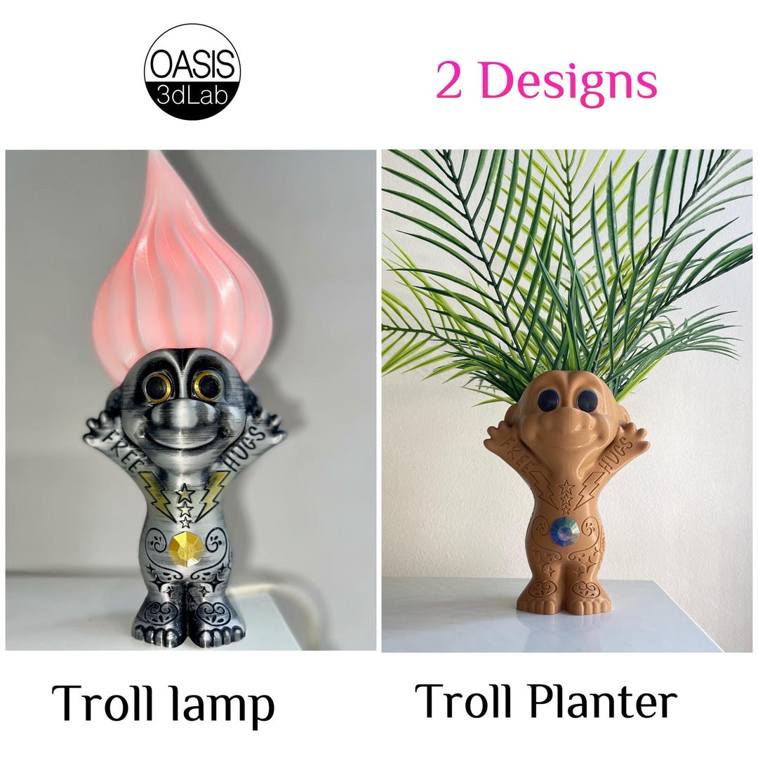 Troll Swag Planter / Lamp -for 3d Print -stl Files - Etsy