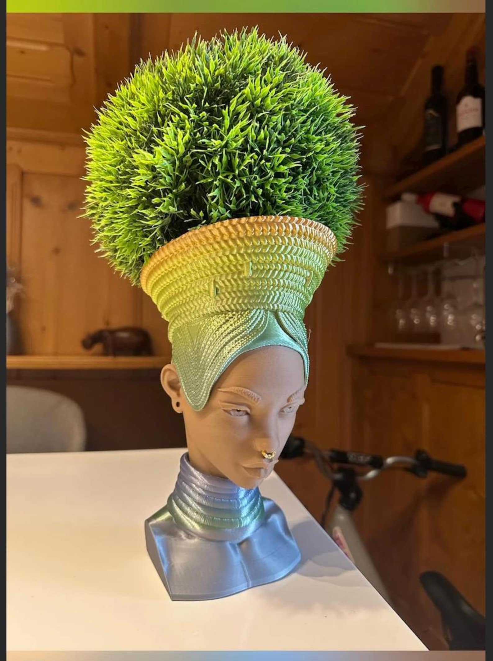 Africa Queen Bust Planter -3d Printable Flower Pot -stl File - Etsy