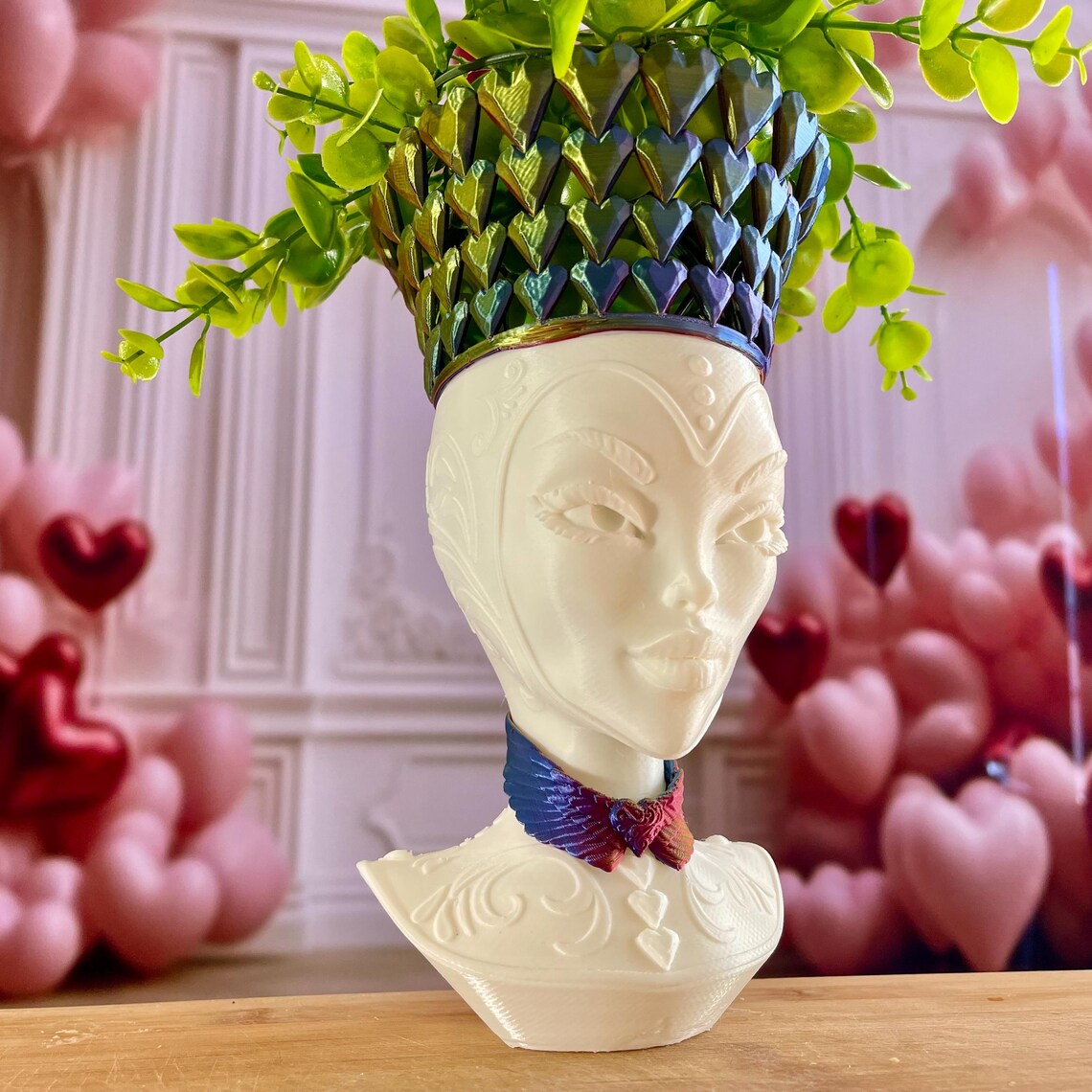 Queen of Hearts Bust Planter -3d Printable Flower Pot -stl File - Etsy