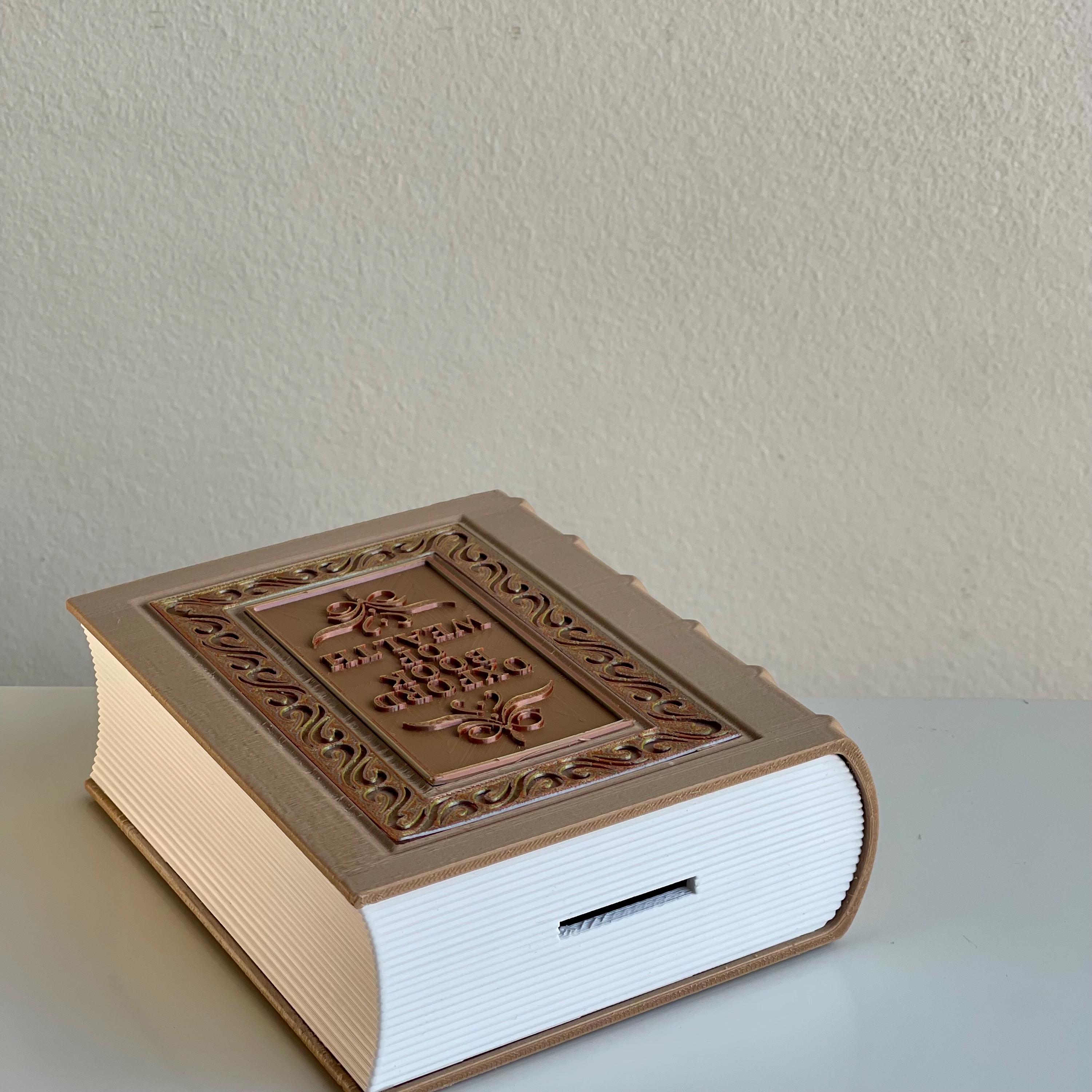 Book Piggy Bank-money Box -stl File-for 3d Print - Etsy