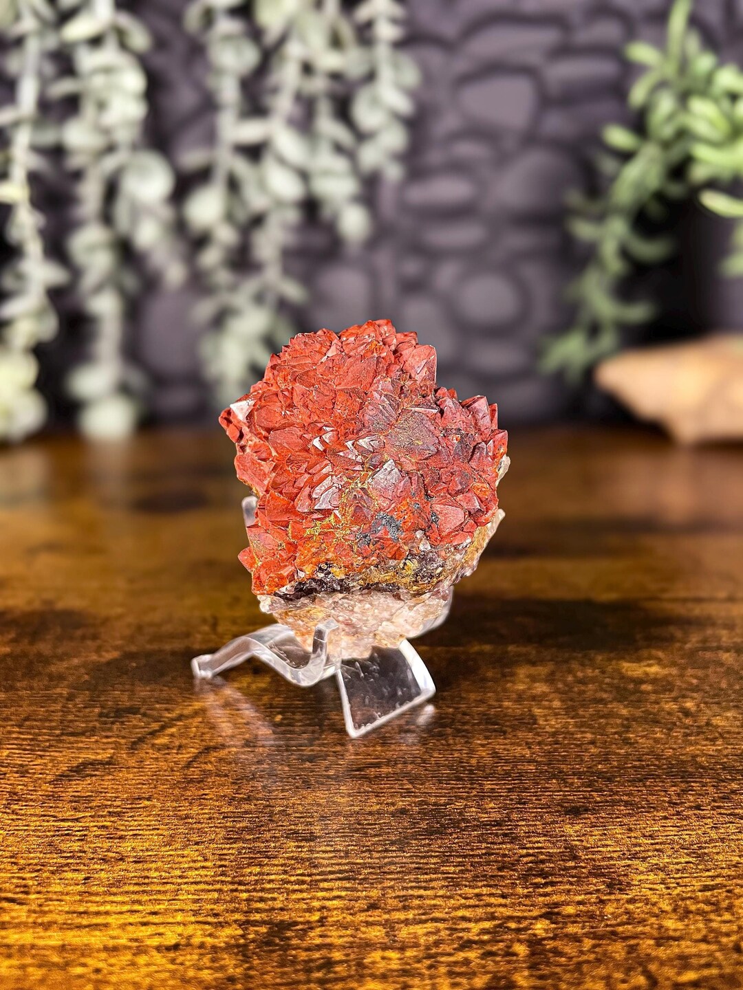 Red Quartz Cluster — 79g | Cactus Quartz | Hematite Quartz | Crystal ...