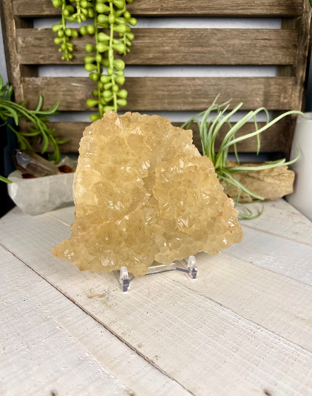 Golden Calcite Crystal Plate - Etsy