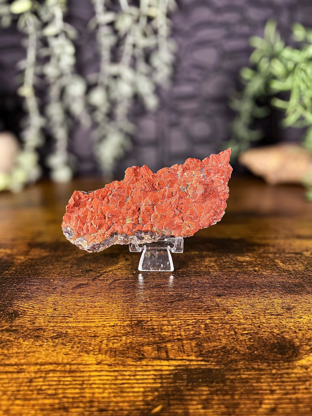 Red Quartz Cluster — 130g | Cactus Quartz | Hematite Quartz | Crystal ...