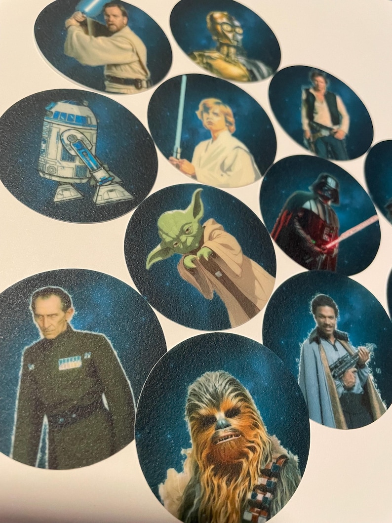 Star Wars Edible Images Toppers Cookies Oreos Cupcakes 2” 1" | - Etsy