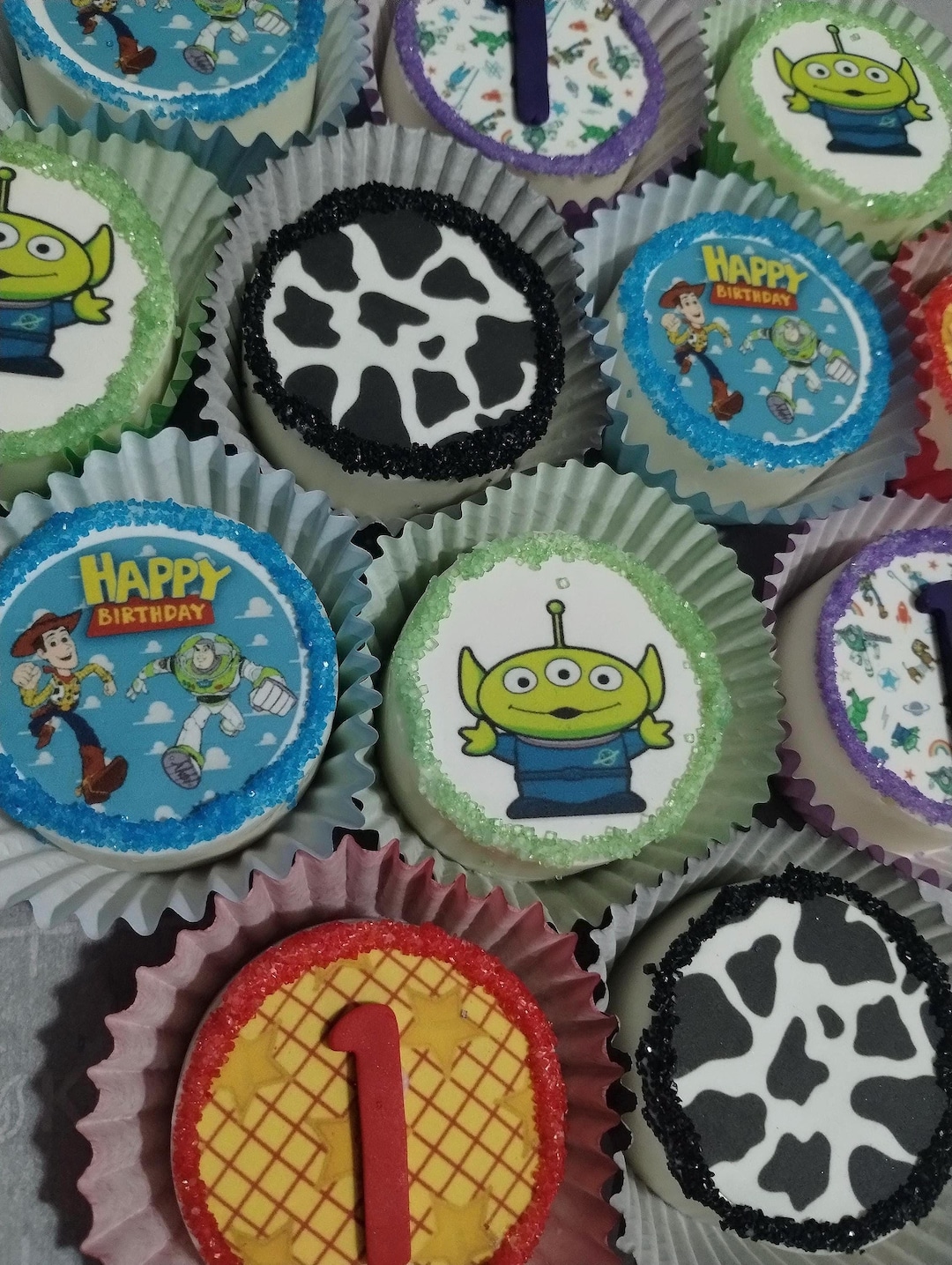 Toy Story Edible Images Treat Toppers 1" 2" Cupcake Toppers Oreo ...